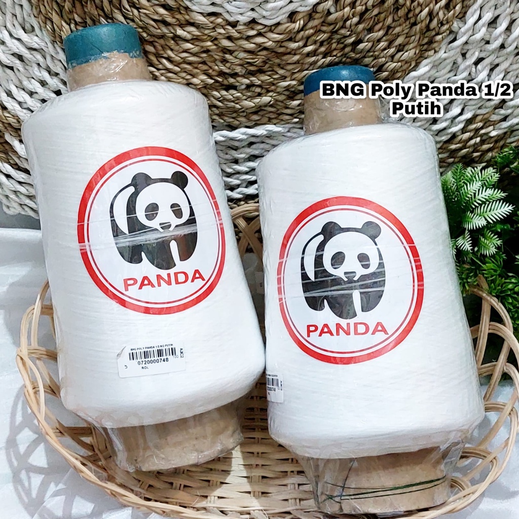 Jual BENANG JAHIT / BENANG POLY PANDA 1/2 KG PUTIH/OBRAS | Shopee Indonesia