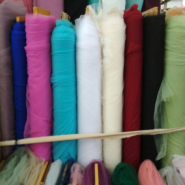 Jual Kain tile prancis/bahan tile/tile halus/tile gaun(1meter) | Shopee ...