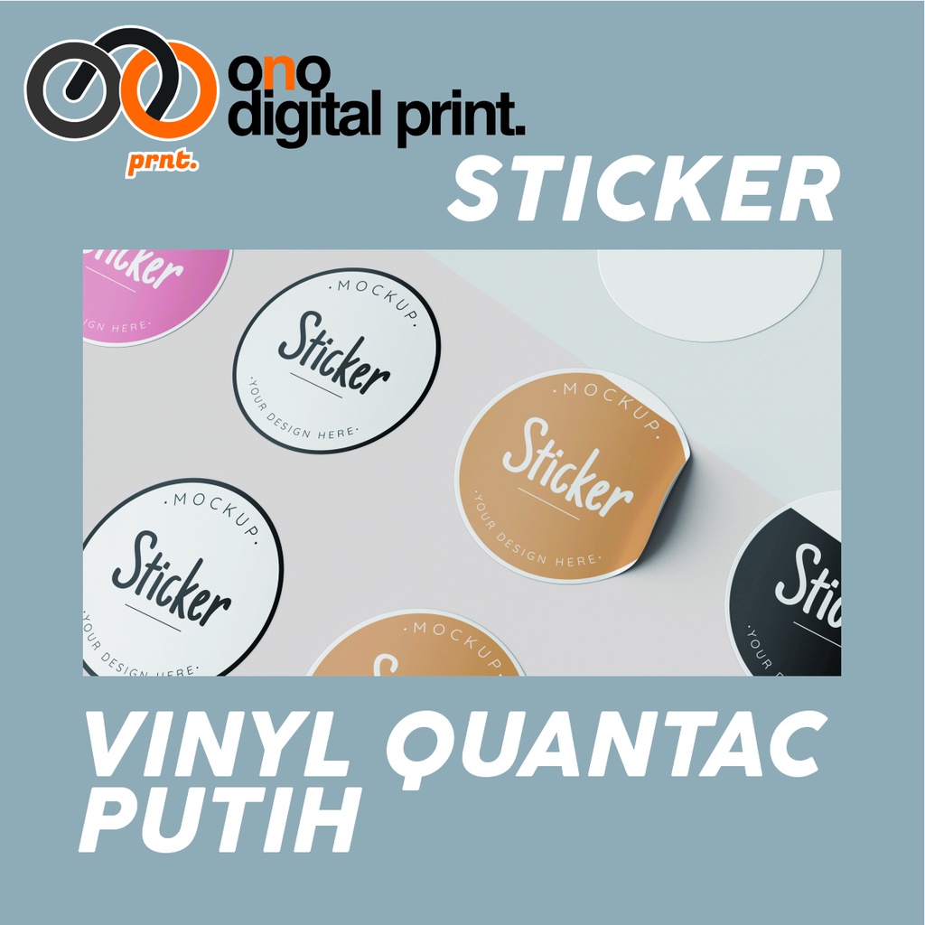 Jual Cetak Sticker Vinyl Quantac Putih/ Cutting Sticker Quantac Vinyl ...