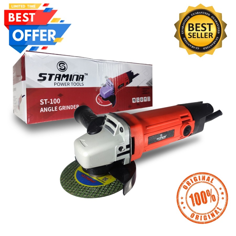 Jual Mesin Gerinda Tangan Angle Grinder Grinda Potong Asah 4 inch ...