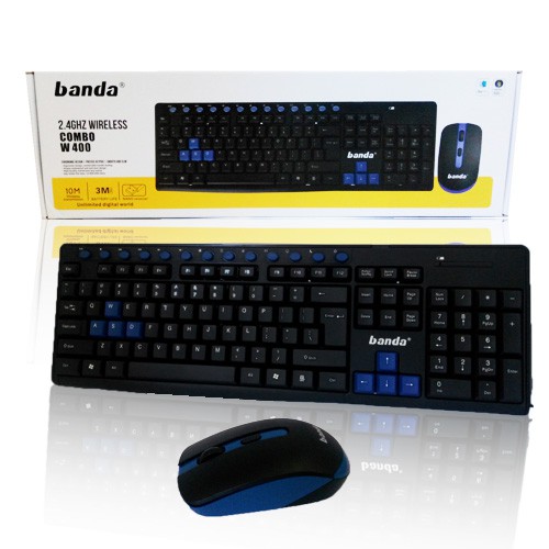 Jual Banda W400 Wireless Keyboard Mouse Combo | Shopee Indonesia
