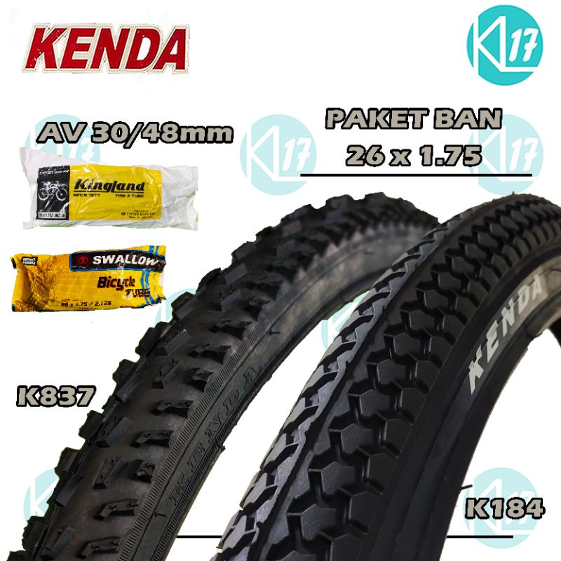 Jual BAN LUAR 26 X 1.75 KENDA PAKET BAN LUAR DAN DALAM SEPEDA 26 GUNUNG MTB PAKET HEMAT BAN ...