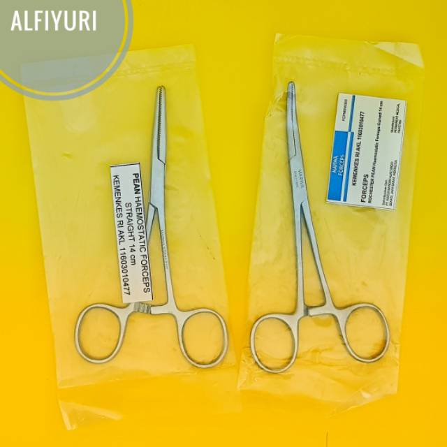Jual Klem lurus / klem bengkok klem arteri pean lurus / pean bengkok ...