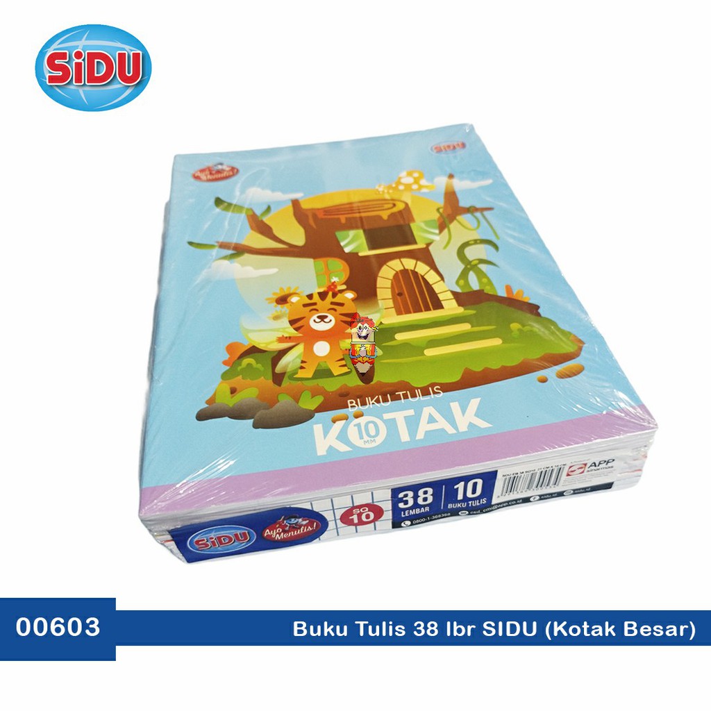 Jual Buku Tulis 38 lbr SiDU Kotak Besar (SQ10) 1 pak isi 10 pcs ...