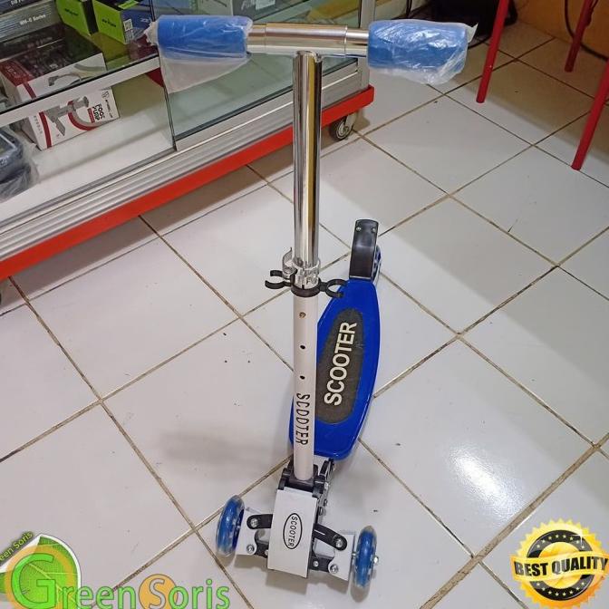 Jual Maxi Otoped Skuter Anak 4 Roda - QZ-001 - Biru | Shopee Indonesia