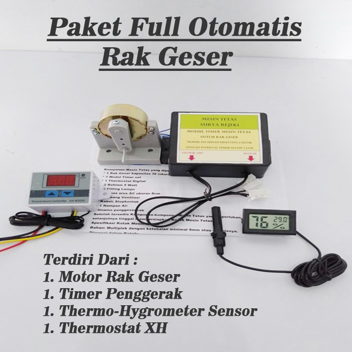 Jual Paket Full Otomatis Rak Geser dan Hygrometer Sensor Mesin Tetas ...