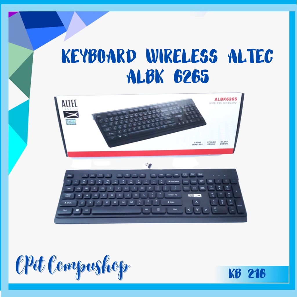 Jual Altec Lansing Keyboard Wireless ALBK6265 ALBK 6265 ALBK-6265 ...
