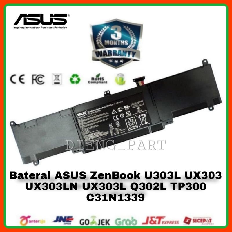 Jual Baterai Batre Battery Laptop ASUS UX303 UX303L UX303LA TP300 Q303L UX303LN C31N1339 ...