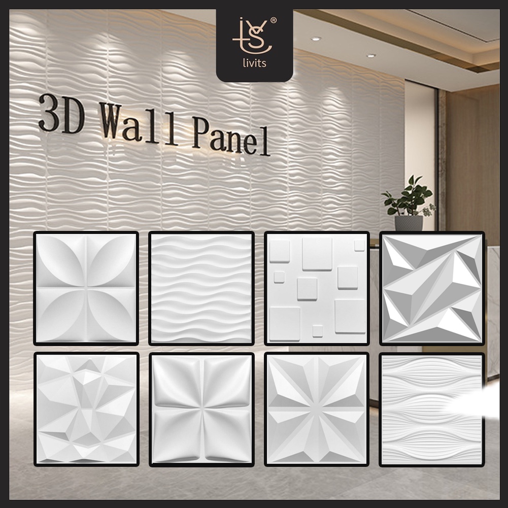 Jual 3D PVC Wall panel Dinding 50x50 cm & 30x30CM Wallpaper | Dekor ...
