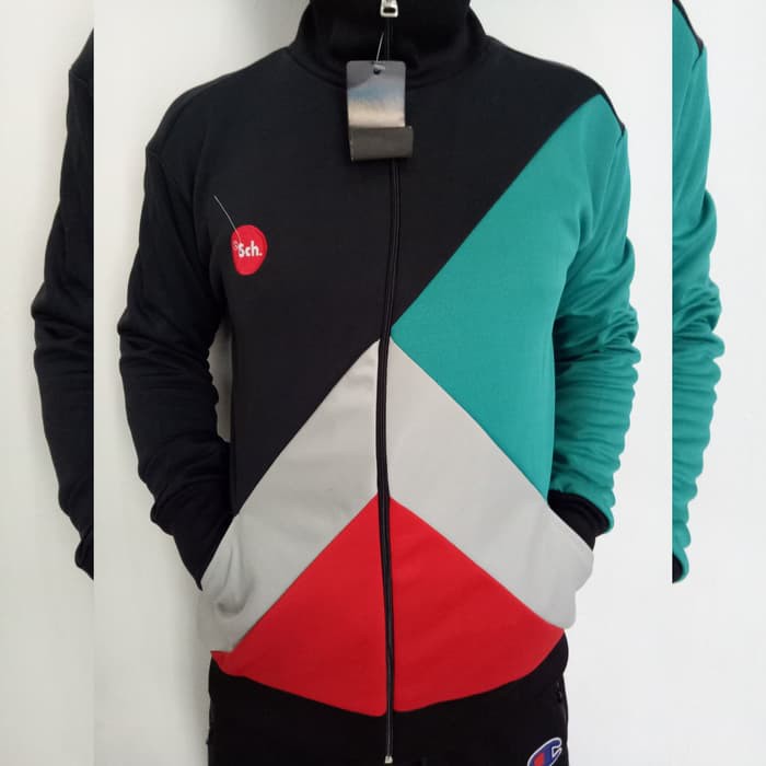 Jual JAKET DISTRO RSCH JAKET COWOK LAKI SEMI KULIT POLOS HITAM ABU D0Z2 ...