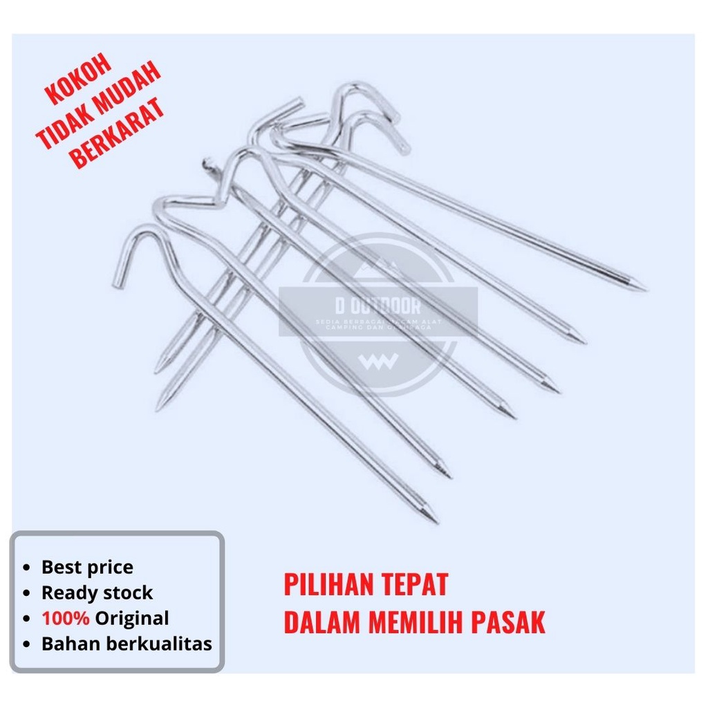 Jual Pasak Flysheet | Pasak Tenda besi Galvanis ( Ringan ) | Shopee ...