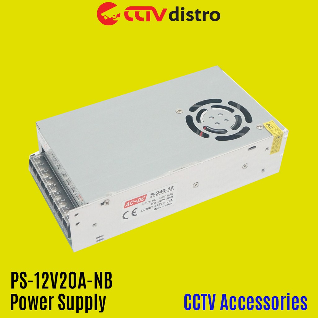 Jual Adaptor Power Supply 12V 20A Jaring Murah Untuk CCTV | 12 Volt 20 ...