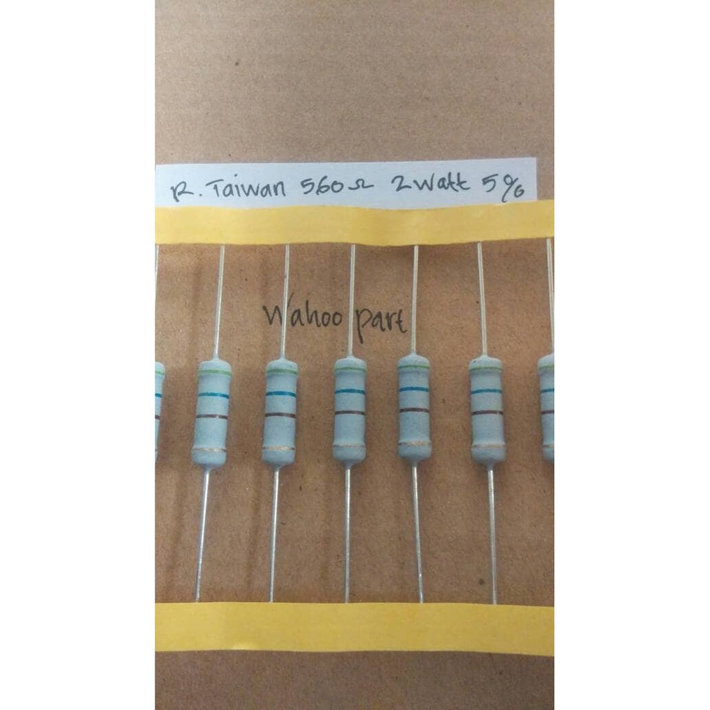 Jual Resistor 560 ohm Taiwan 2 watt 5% harga per 10 pcs | Shopee Indonesia