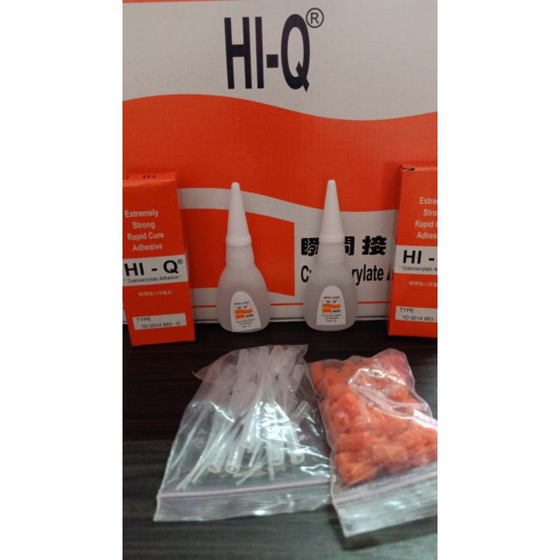 Jual lem merek HI-Q / lem serba guna per box isi 50pcs | Shopee Indonesia