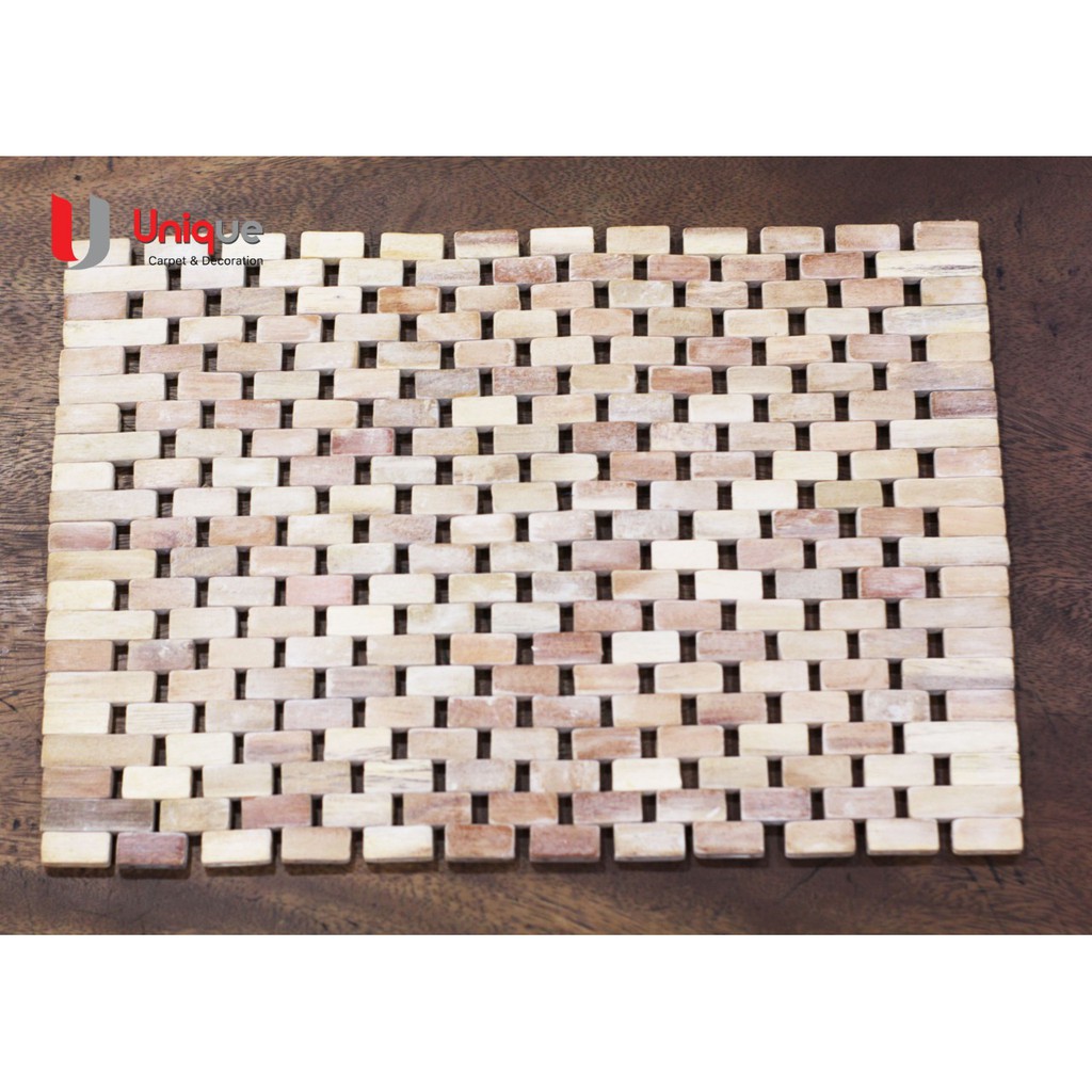 Jual Tatakan Panci Kayu Tahan Panas / Placemat Kayu White Wash / Alas ...