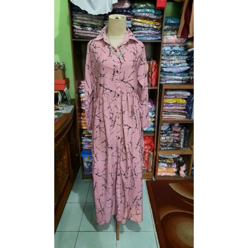 Jual Maxi dress Rara pink kualitas butik | Shopee Indonesia