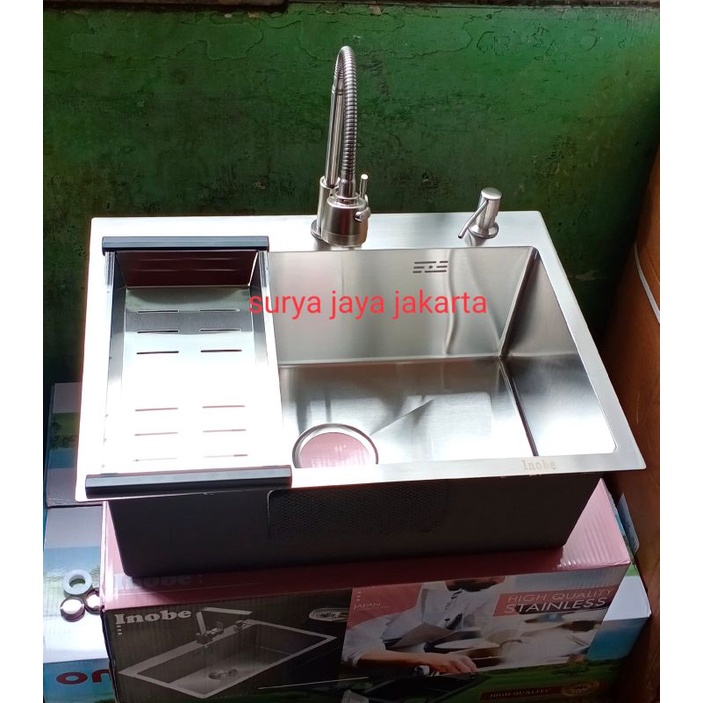 Jual Paket komplit kitchen sink kotak minimalis 60 cm INOBE 6045 ...