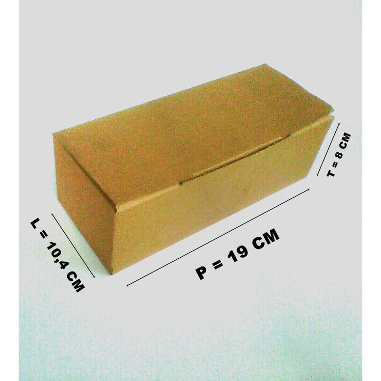 Jual Dus Kardus Packaging Box Packing Polos Coklat Uk. 19 cm x 10,4 cm ...
