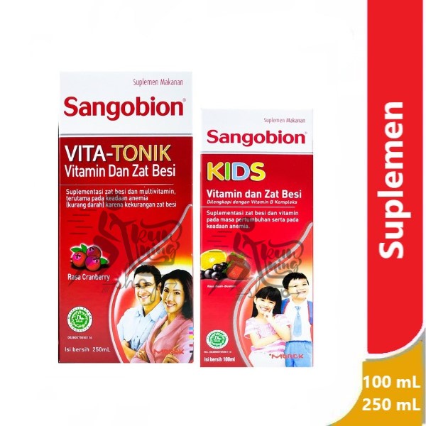 Jual Sangobion VitaTonik 250 mL & Sangobion Kids Sirup 100 mL ...