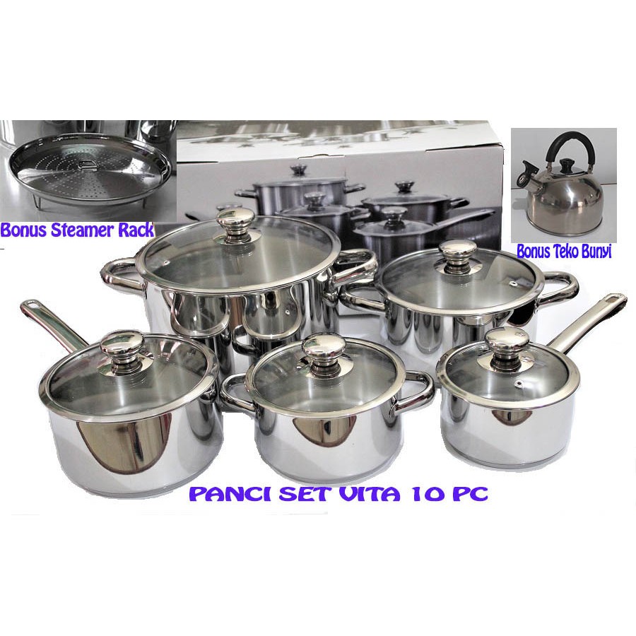 Jual PANCI MASAK SET SUSUN 5 BERKUALITAS EXPORT | Shopee Indonesia