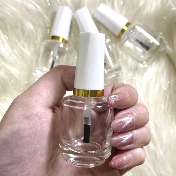 Jual Botol Kutek Kosong Tutup Putih 15m /l Empty Nail Polish Bottle ...