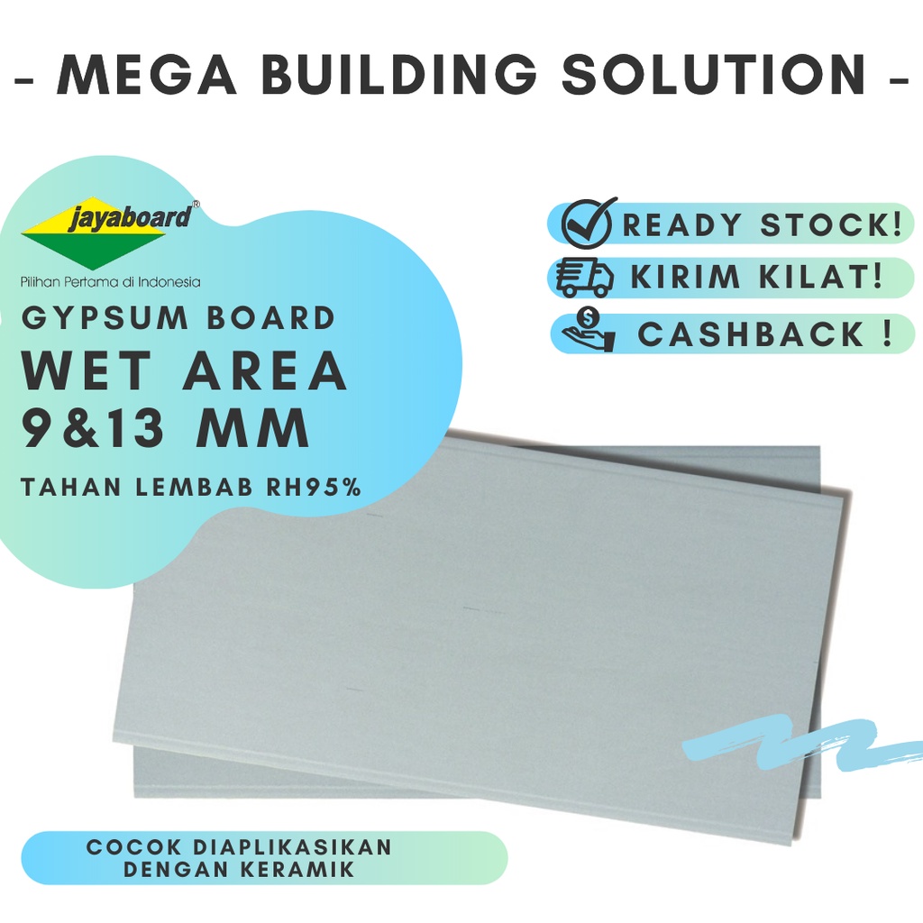 Jual Gipsum WR Jayaboard 9mm / Gypsum Jaya Wet Area Tahan Lembab ...