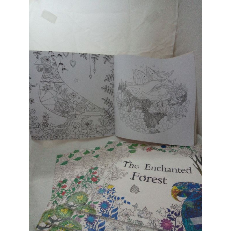 Jual Adult Colouring Book Enchanted Forest Johanna basford An Inky ...