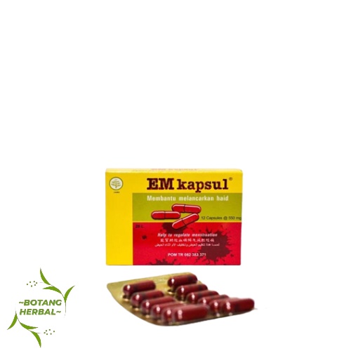 Jual EM Kapsul 12 kap M Kapsul Borobudur Lancar Haid Menstruasi Jamu ...