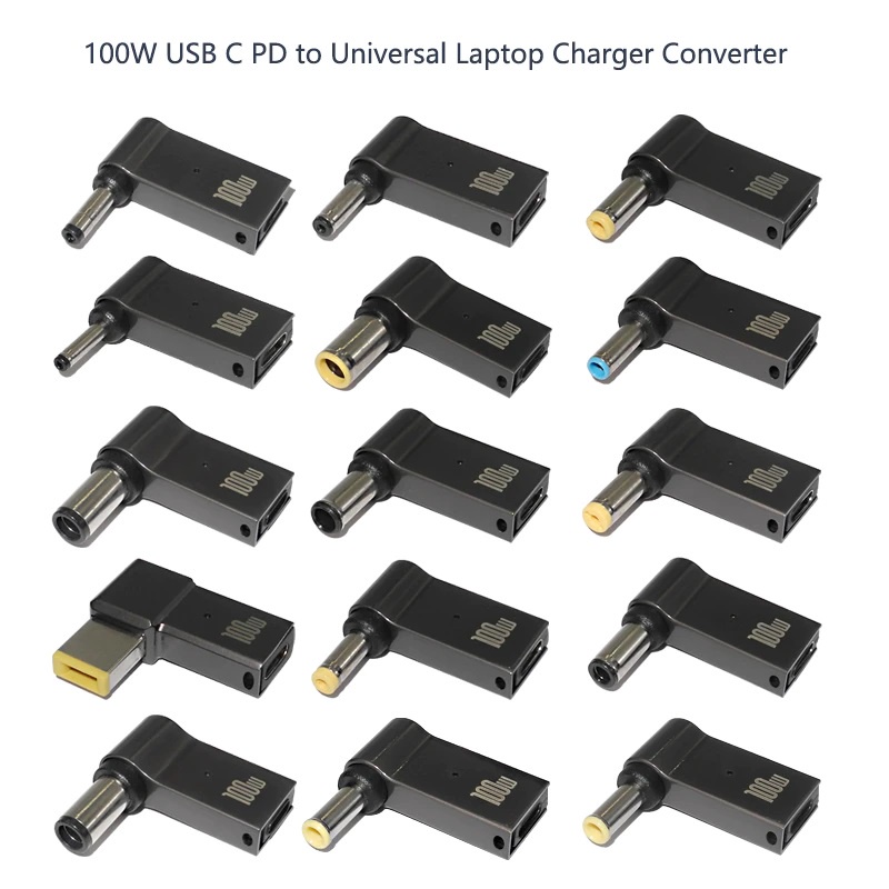 Jual Konektor USB Type-C to DC Male Plug 100W PD Adapter Charger Laptop ...