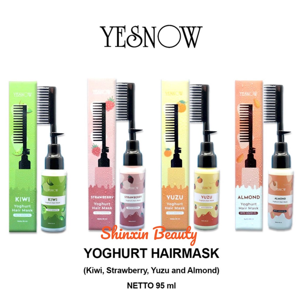 Jual [BPOM] YESNOW Yoghurt Hair Mask Botol Sisir 95ml / Masker Rambut YESNOW 95ml | Shopee Indonesia