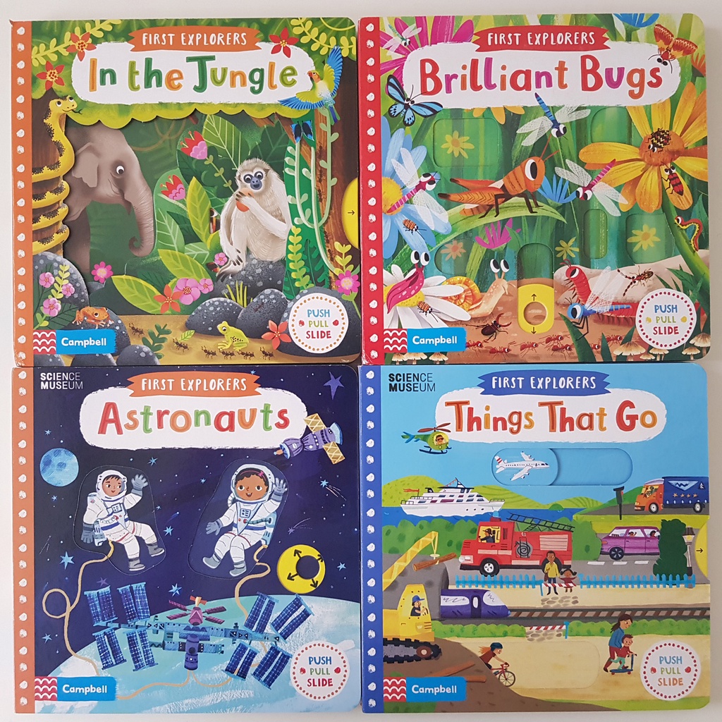 Jual Campbell Busy Book - Push Pull Slide First Explorers - Brilliant ...