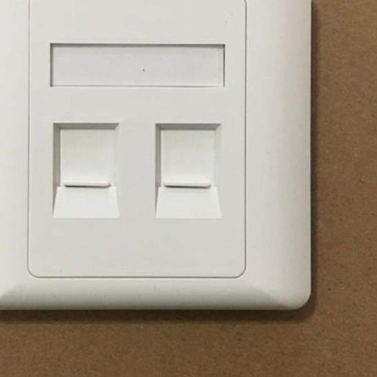 Jual ™ faceplate/wallplate UTP/RJ45/LAN 2 port/hole + modular cat 6 ...