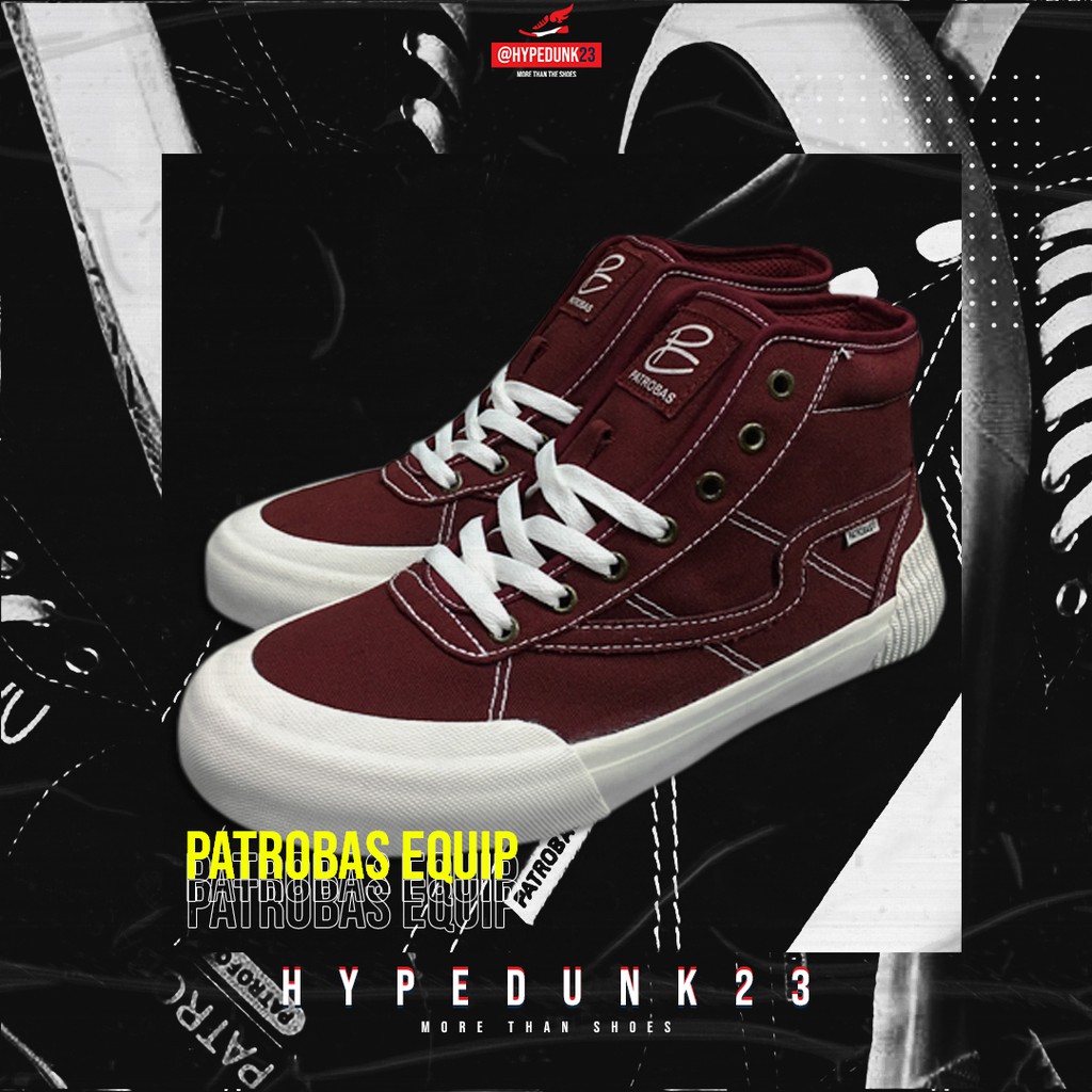 Jual Sepatu Patrobas Equip High Cut Maroon (Merah Maroon) | Shopee ...