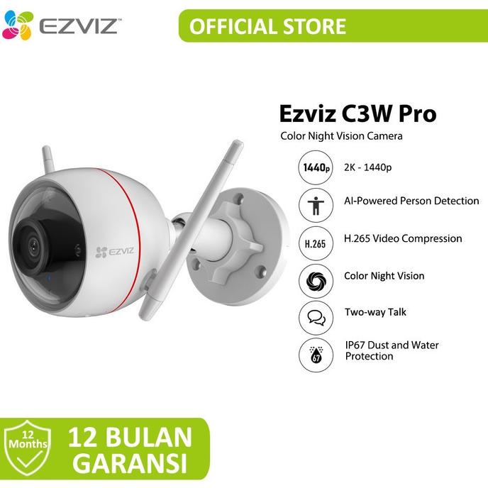 Jual Ezviz C3W Pro 4MP Outdoor Color Night Vision Smart IP Camera ...