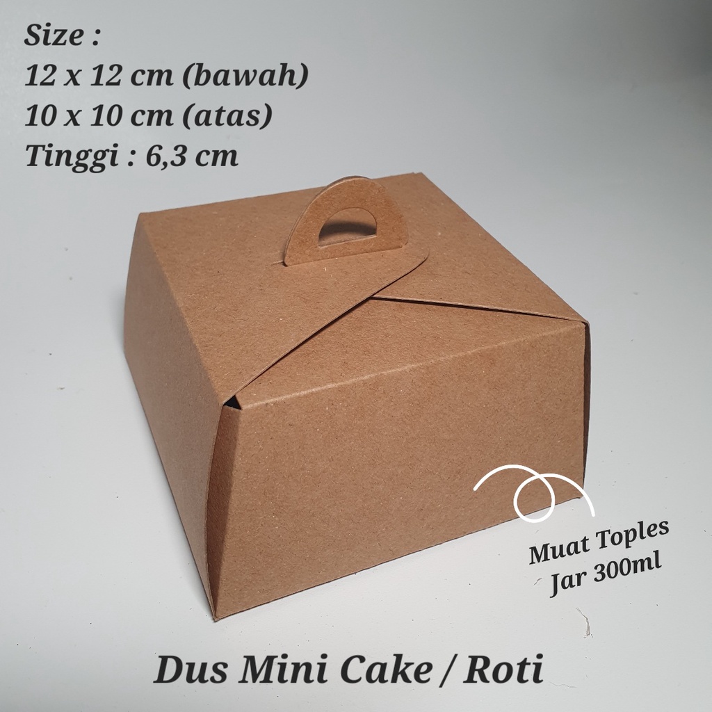 Jual Mini Cake Box Piramida Kotak Snack Burger Korean Garlic Bread Muat ...