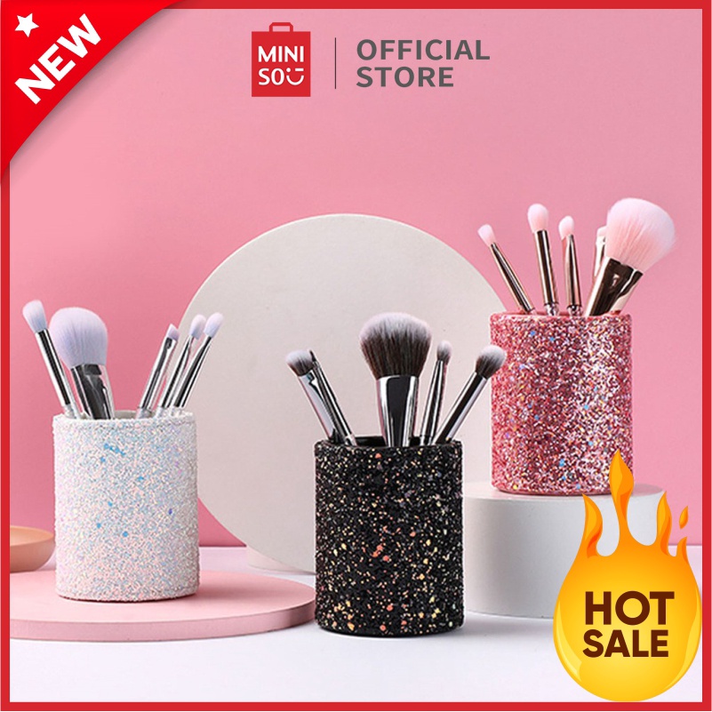 Jual MINISO Makeup Brush Set 6 Pcs Eye Shadow Blending Eyeliner Eyebrow ...