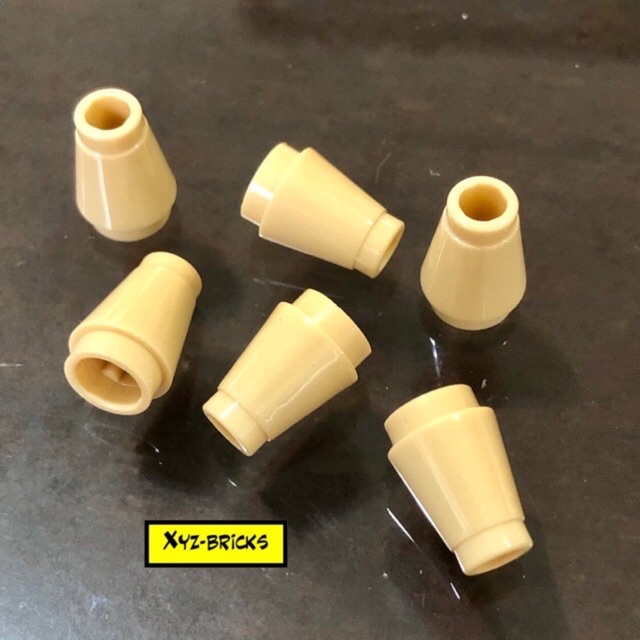 Jual LEGO PARTS 4529237 - Nose Cone Small 1x1 Brick Yellow (Tan ...