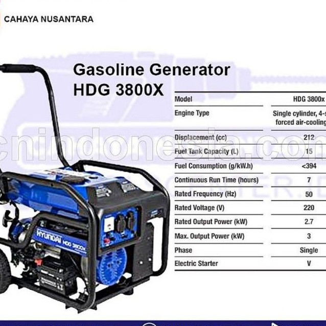 Jual Mesin Genset Bensin 3000 Watt HDG3800 Hyundai | Shopee Indonesia Jual Mesin Genset Bensin 3000 Watt HDG3800 Hyundai | Shopee Indonesia
