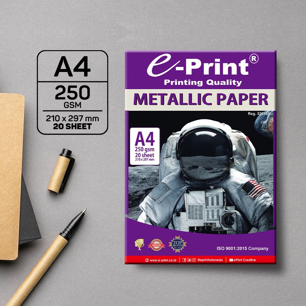 Jual E-Print Kertas Foto e-Print Metalic A4 250 GSM 20 Sheet | Shopee ...
