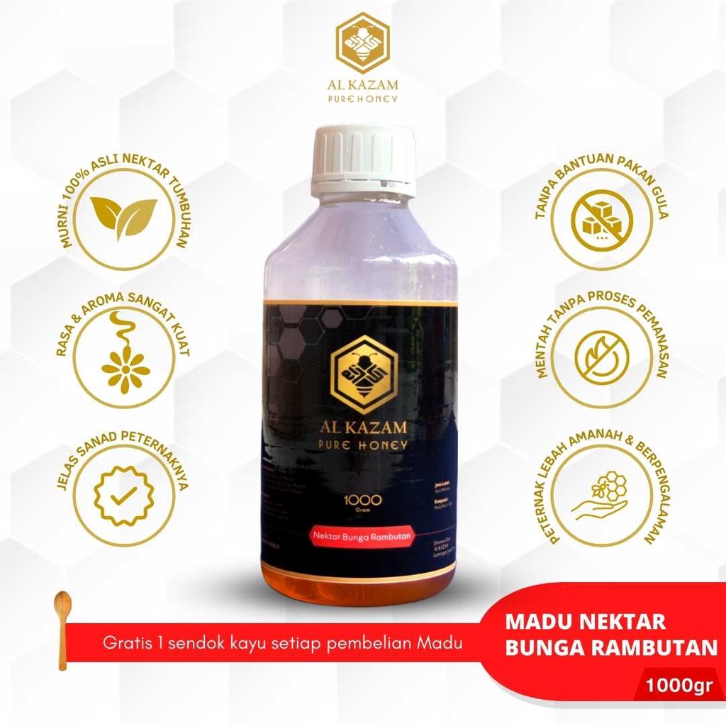 Jual Madu Bunga Rambutan Apis Melifera Asli Murni 1Kg | Shopee Indonesia