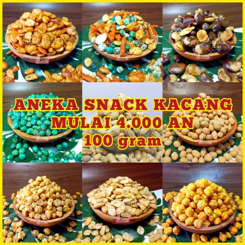 Jual ANEKA SNACK KACANG 100 gr Snack Kiloan | Shopee Indonesia