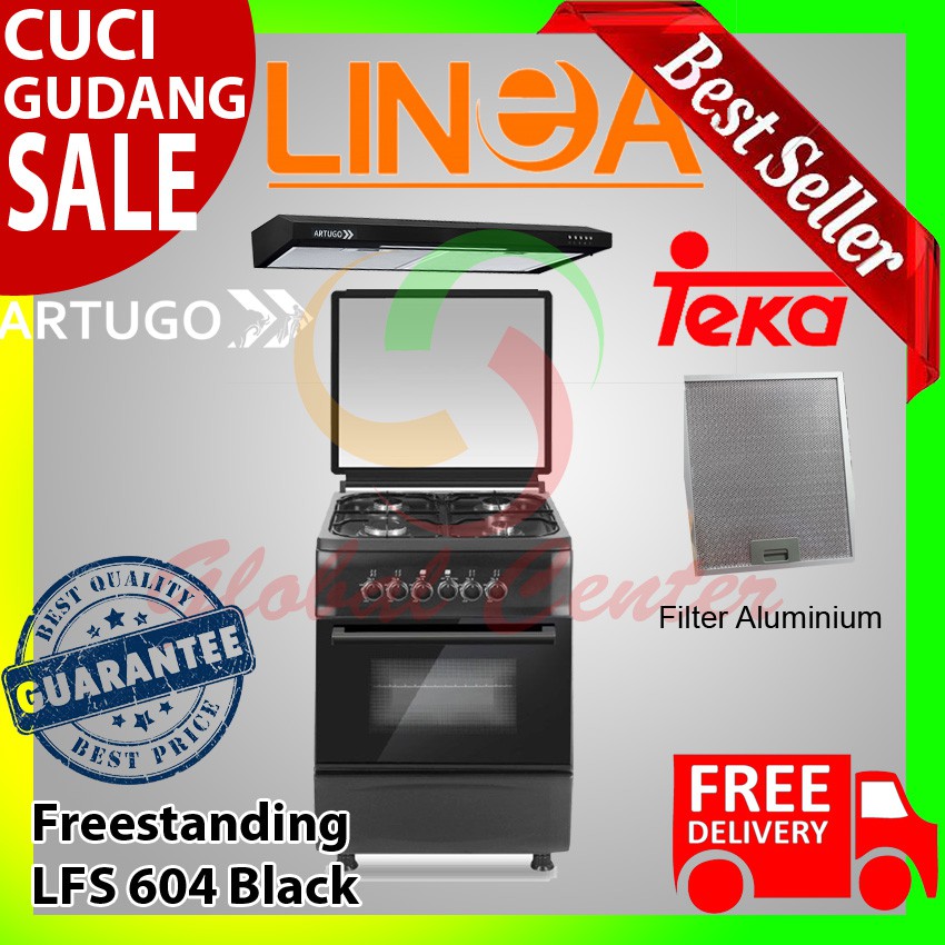 Jual Paket Kompor Freestanding TEKA Linea LFS 604 dan Cooker Hood ...
