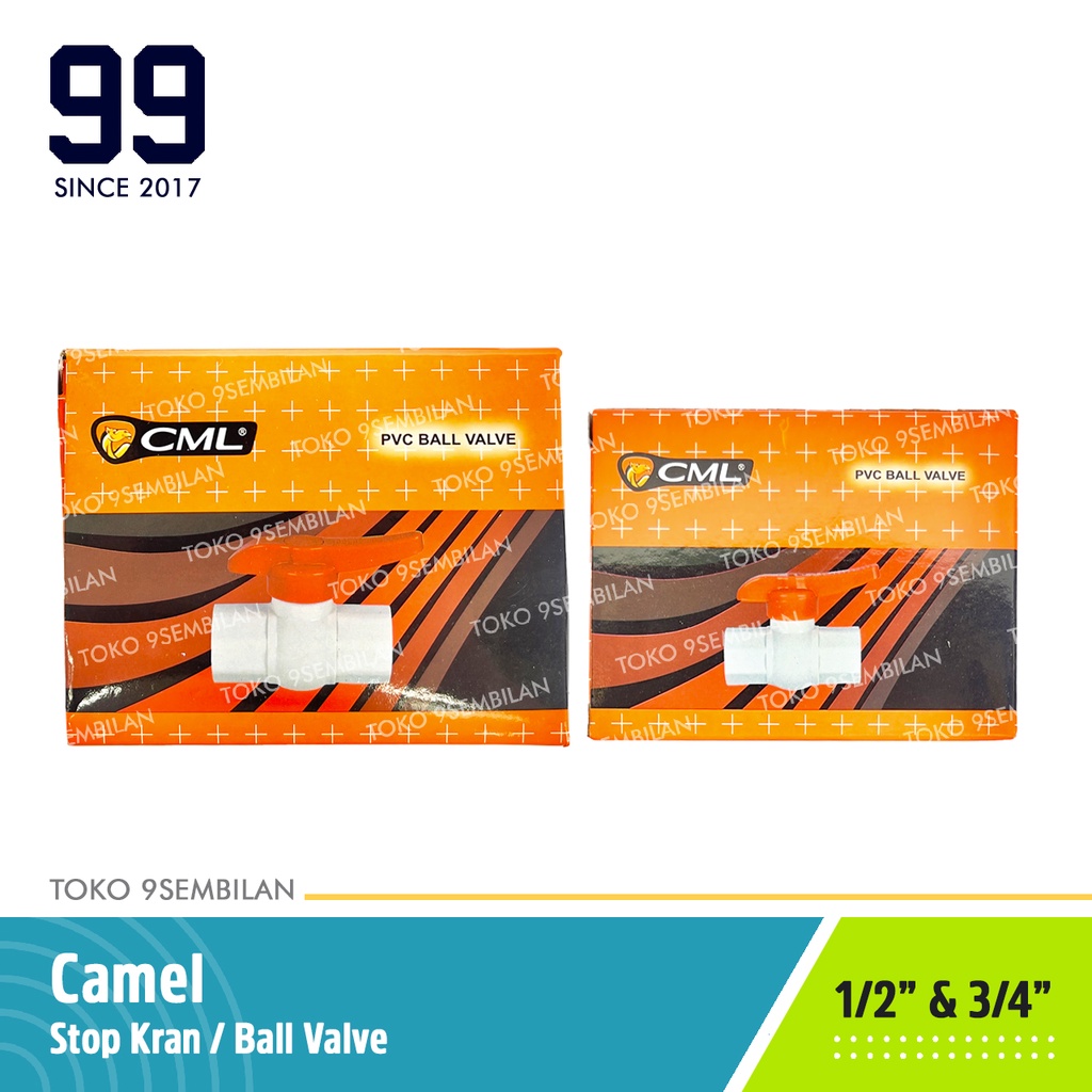 Jual Camel PVC Ball Valve - Klep Stop Kran Plastik 1/2 & 3/4 Inch ...