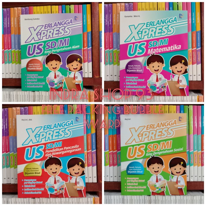 Jual Paket Buku Soal Terbaru Xpress US SDMi Isi 4 Buku Erlangga ...
