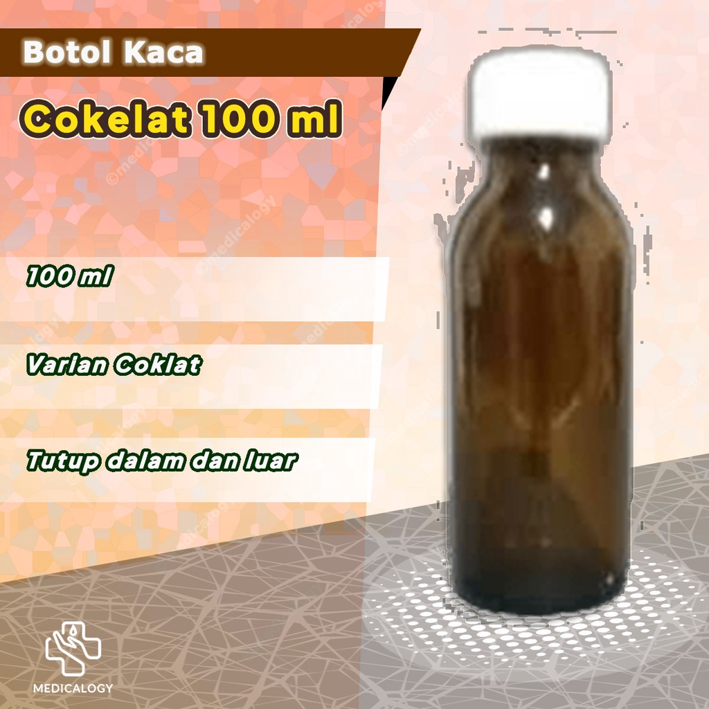 Jual Botol Kaca Cokelat 100 ml | Shopee Indonesia
