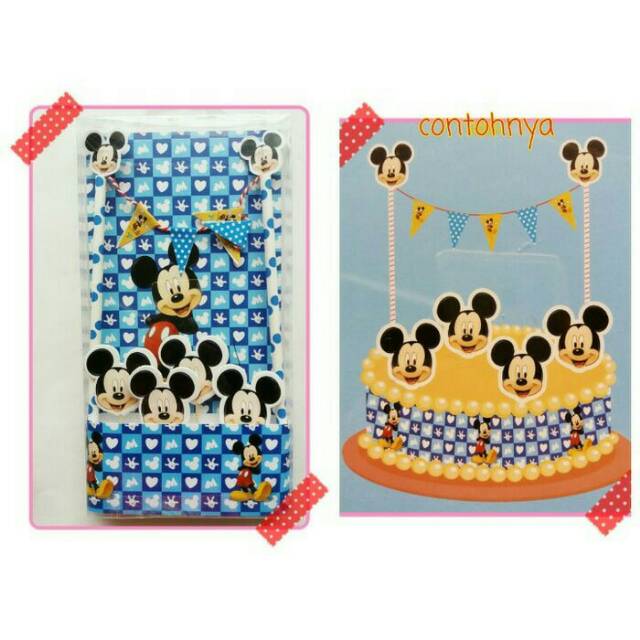 Jual Topper set kue ulang tahun karakter mickey mouse | Shopee Indonesia