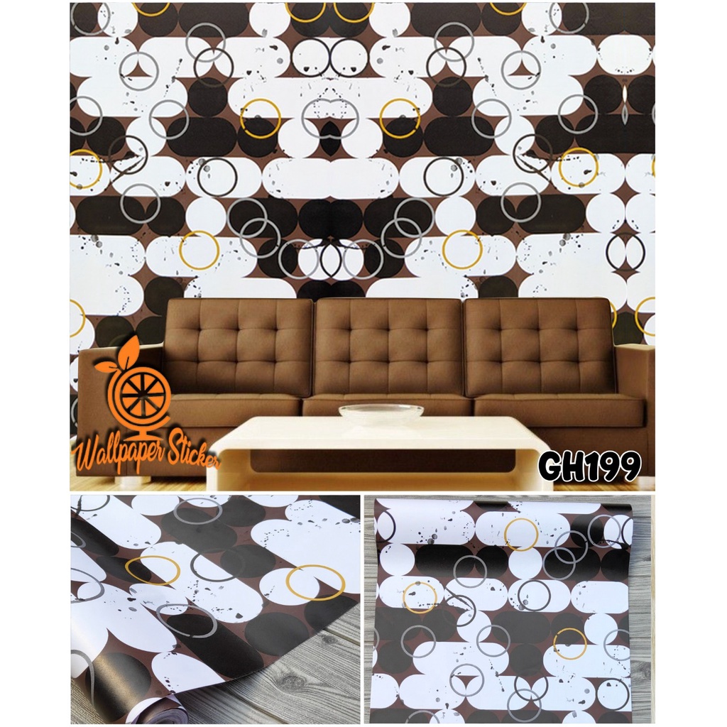 Jual Wallpaper Dinding GH Ukuran 45cm x 8m Motif Bulat-Bulat | Shopee ...