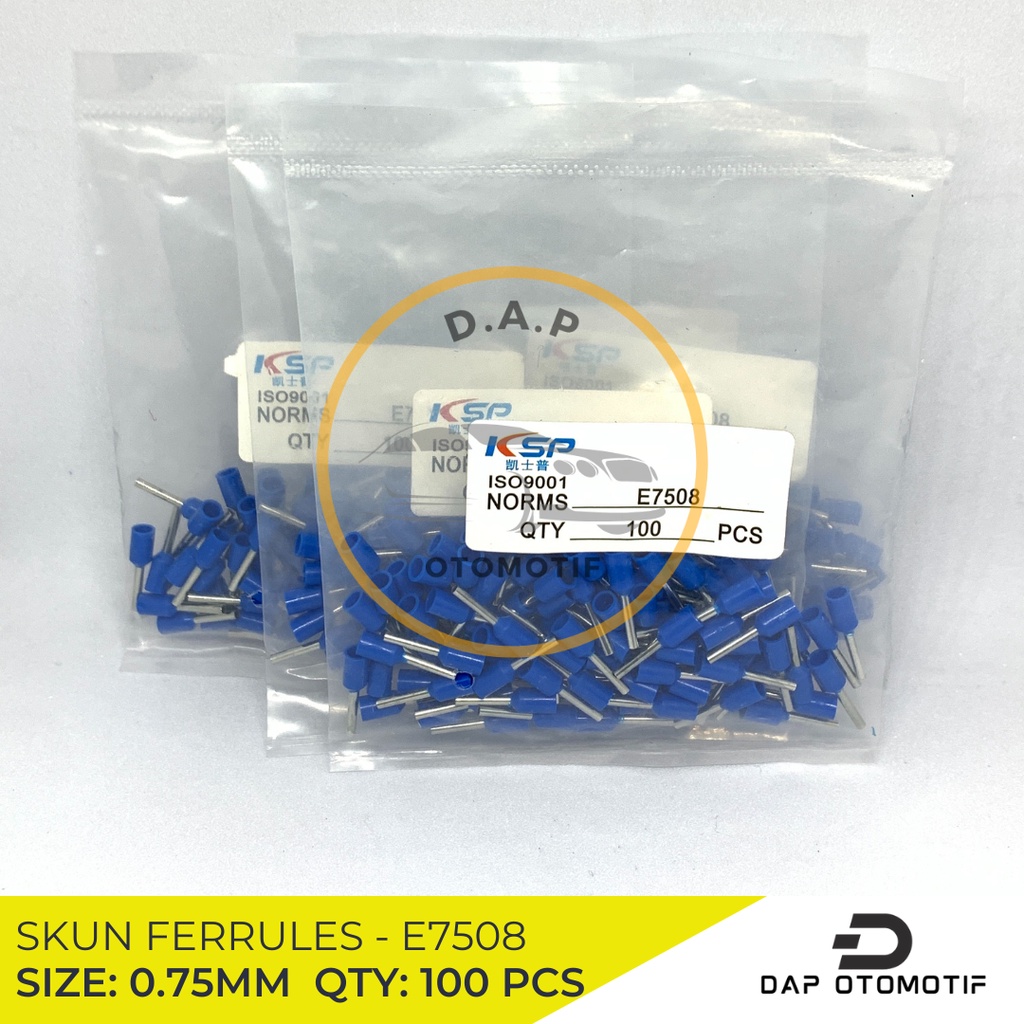 Jual Skun Kabel Ferrules 0.75mm E7508 - KSP | Shopee Indonesia