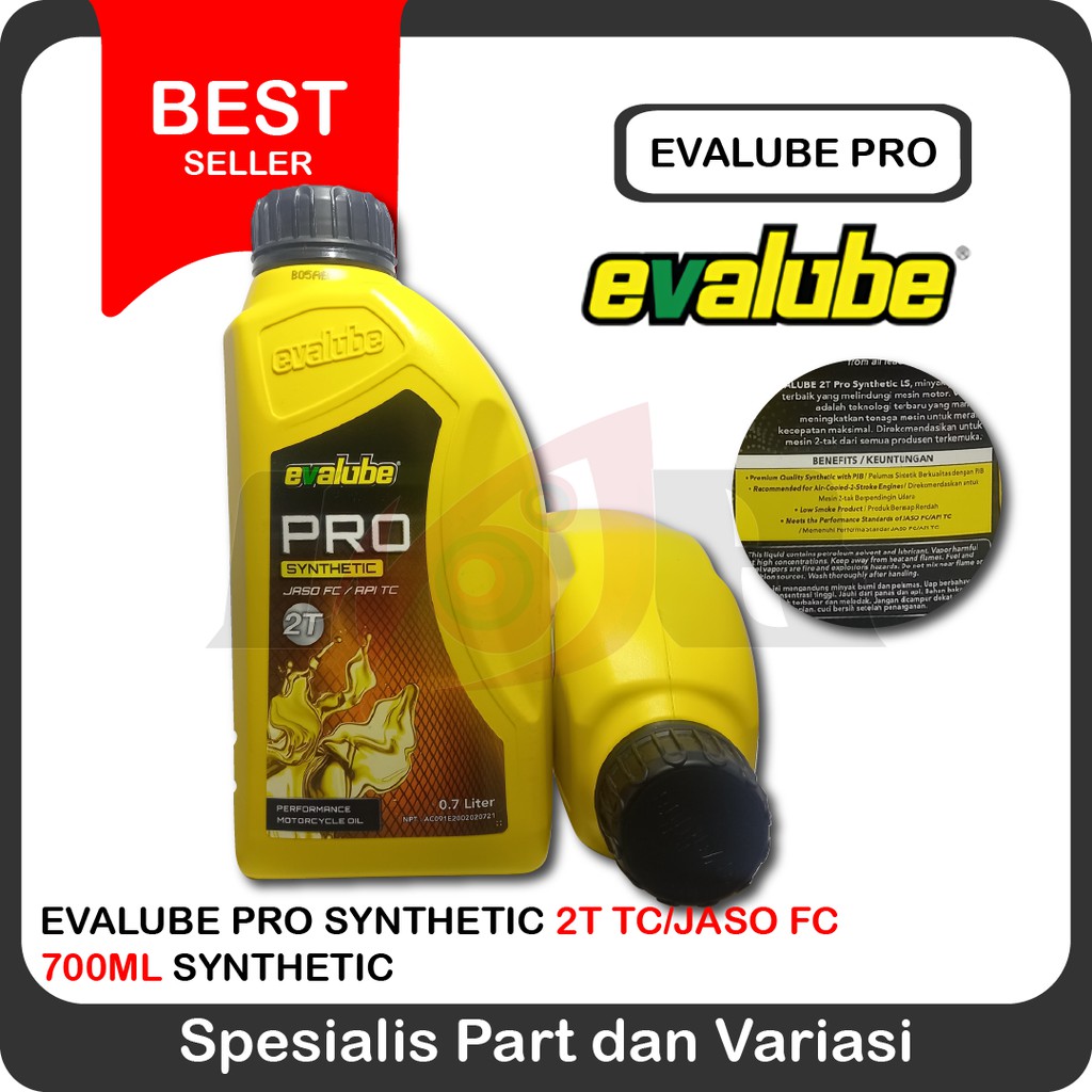 Jual Evalube Pro Synthetic 2T Oli Samping Motor 2 Tax Botol Kuning ...