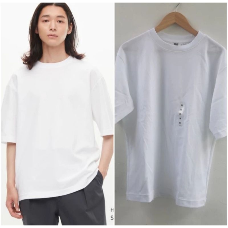 Jual Kaos Uniqlo AIRism putih Oversized New And Original! | Shopee ...